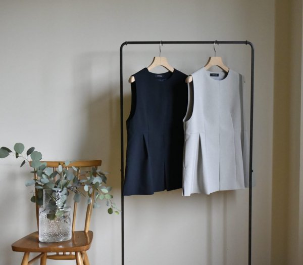 シルエットがきれいな2wayペプラムベスト – OURHOME